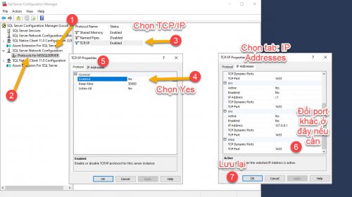 Mở port 1433 cho MS Sql Server kết nối từ xa mọi phiên bản mới nhất