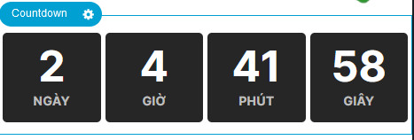 Countdown timer trong flatsome tự động reset thời gian cuối ngày